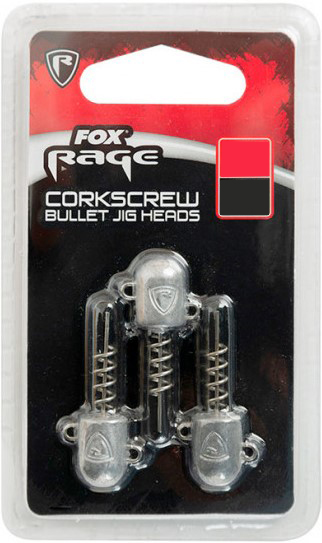 Fox Rage Corkscrew Bullet Jig Heads 3 pcs - Nipro Hengelsport