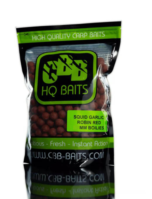 CBB HQ Baits Squid Garlic Robin Red Boilie 5kg - Nipro Hengelsport