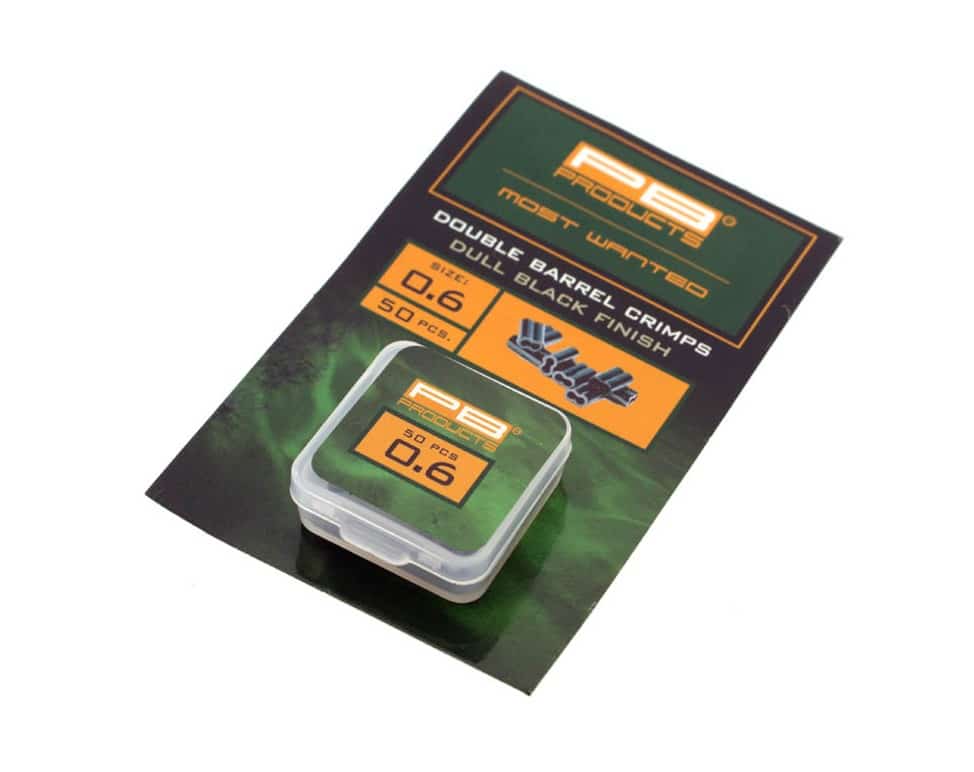 PB Double Barrel Crimps Dull Black 50pcs - Nipro Hengelsport