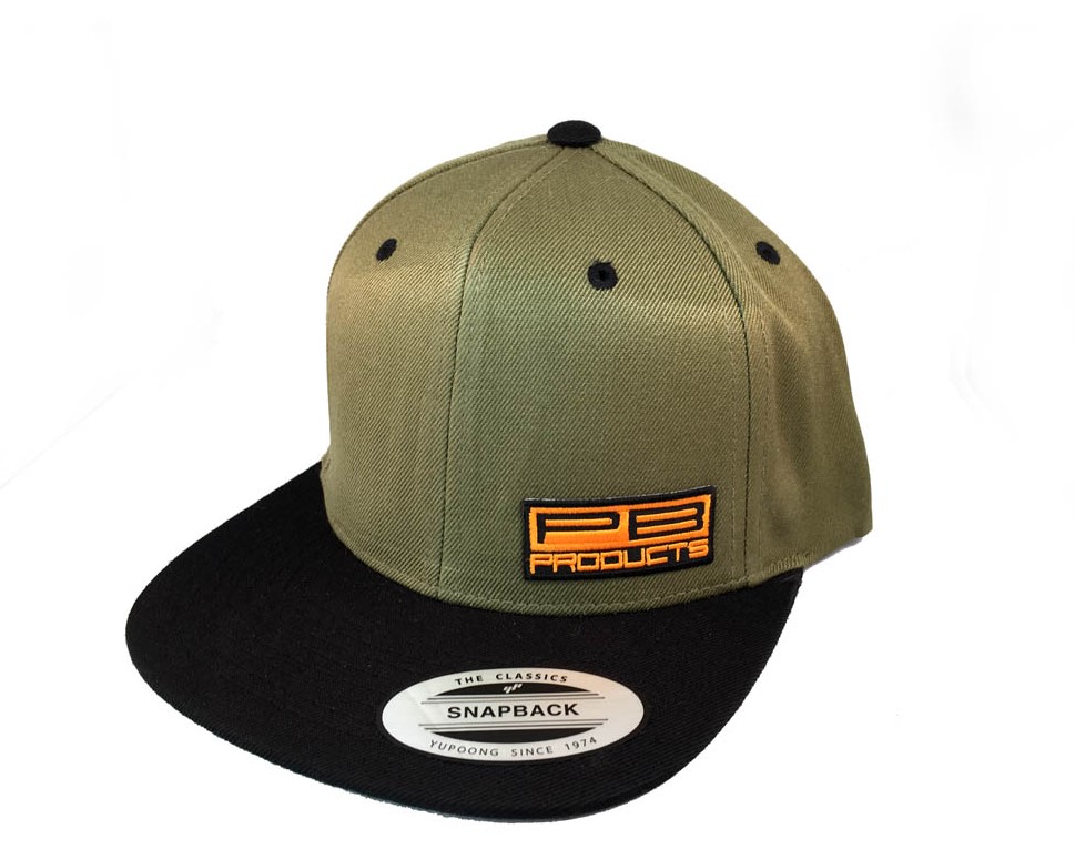 PB Products SnapBack Cap Olive Green - Nipro Hengelsport