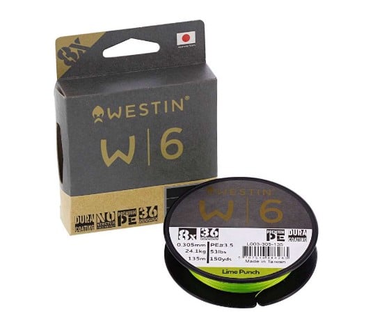 Westin W6 8 Braid Lime Punch 135m - Nipro Hengelsport Westin W6 8 Braid Lime Punch 135m - Nipro Hengelsport